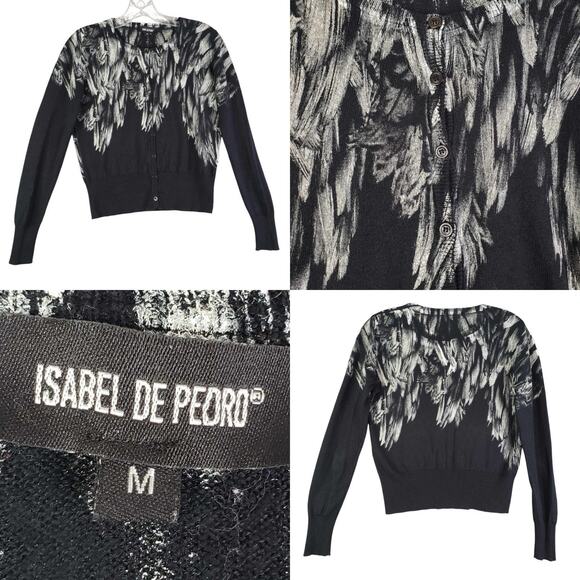 Isabel de Pedro | Sweaters | Isabel De Pedro Sweater Top Cardigan Linen Size Medium M Black Art ...
